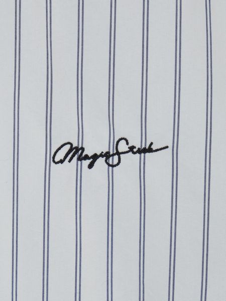 MAGIC STICK ENTERTAINMENT / 2FACE SS OPEN COLLAR SHIRTS -White Stripes-