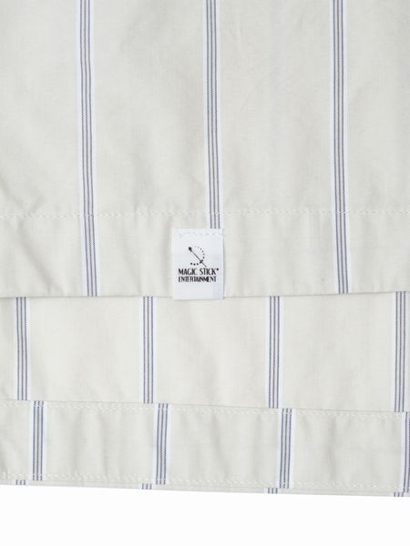 MAGIC STICK ENTERTAINMENT / 2FACE SS OPEN COLLAR SHIRTS -White Stripes-